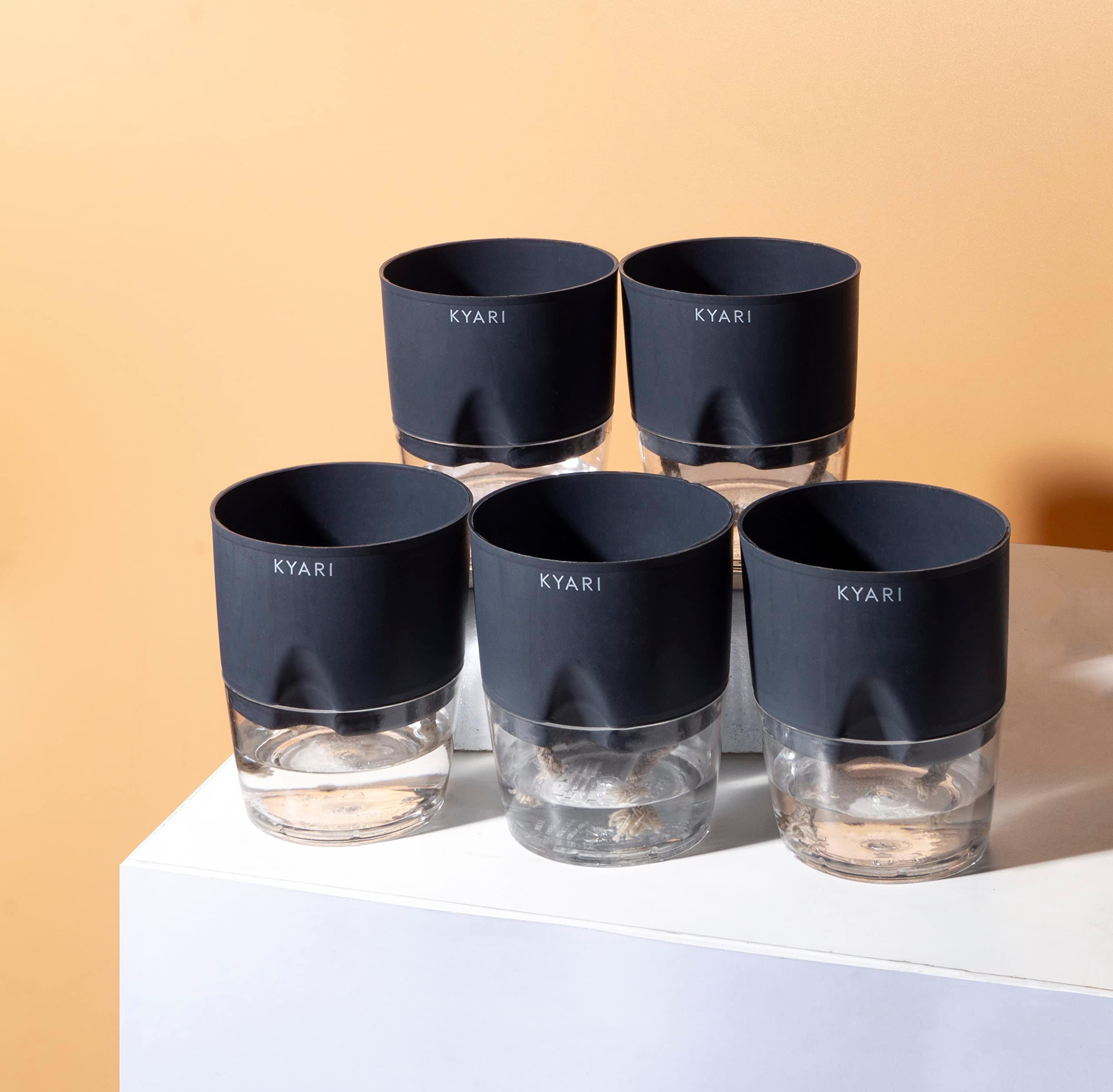 Nurturing Green® Combo of 4 Ivory Self Watering Pot for Plants | Indoor ...