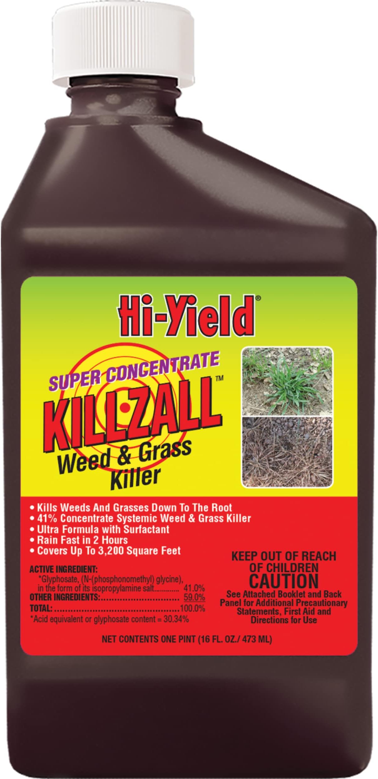 Amazon.com : Hi-yield® 33691 Super Concentrate Killzall™ Weed & Grass ...