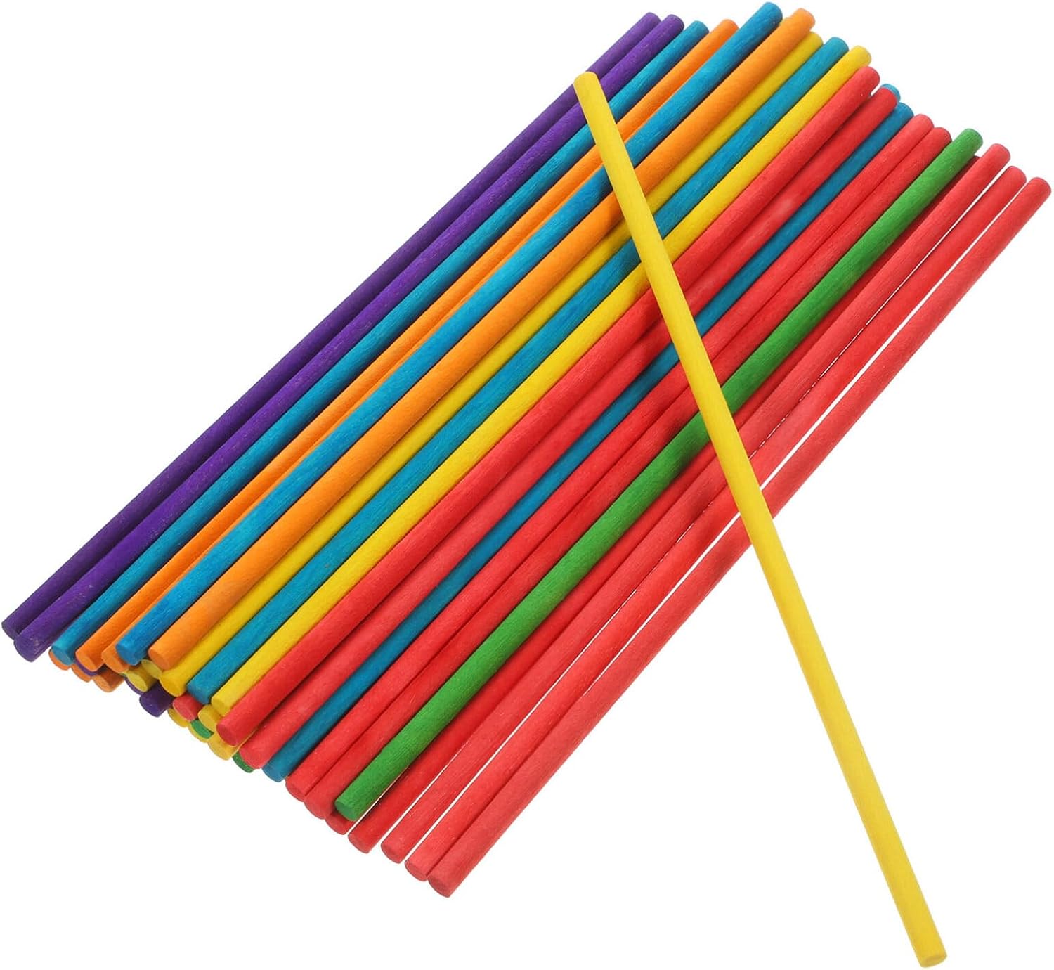 Amazon.com: Loach Crab 100 Pcs Colored Wooden Dowel Rods Round ...