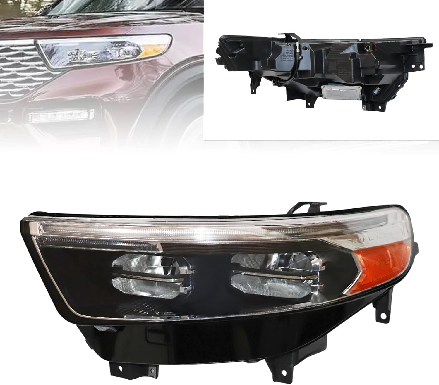 Amazon.com: LED Headlights Assembly Set, For 2020-2022 Ford Explorer ...