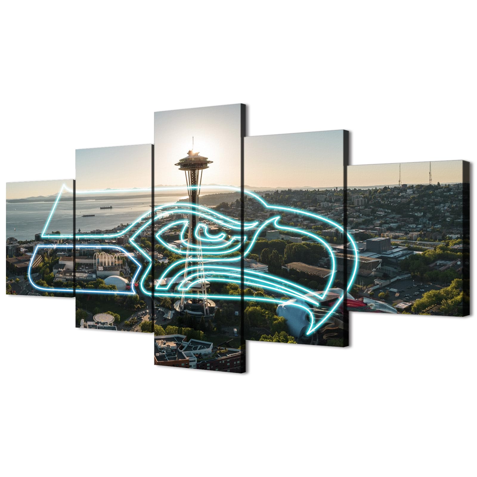 Amazon.com: (60X100CM/5PCS) Frame Canvas Print Poster - Seattle Space ...