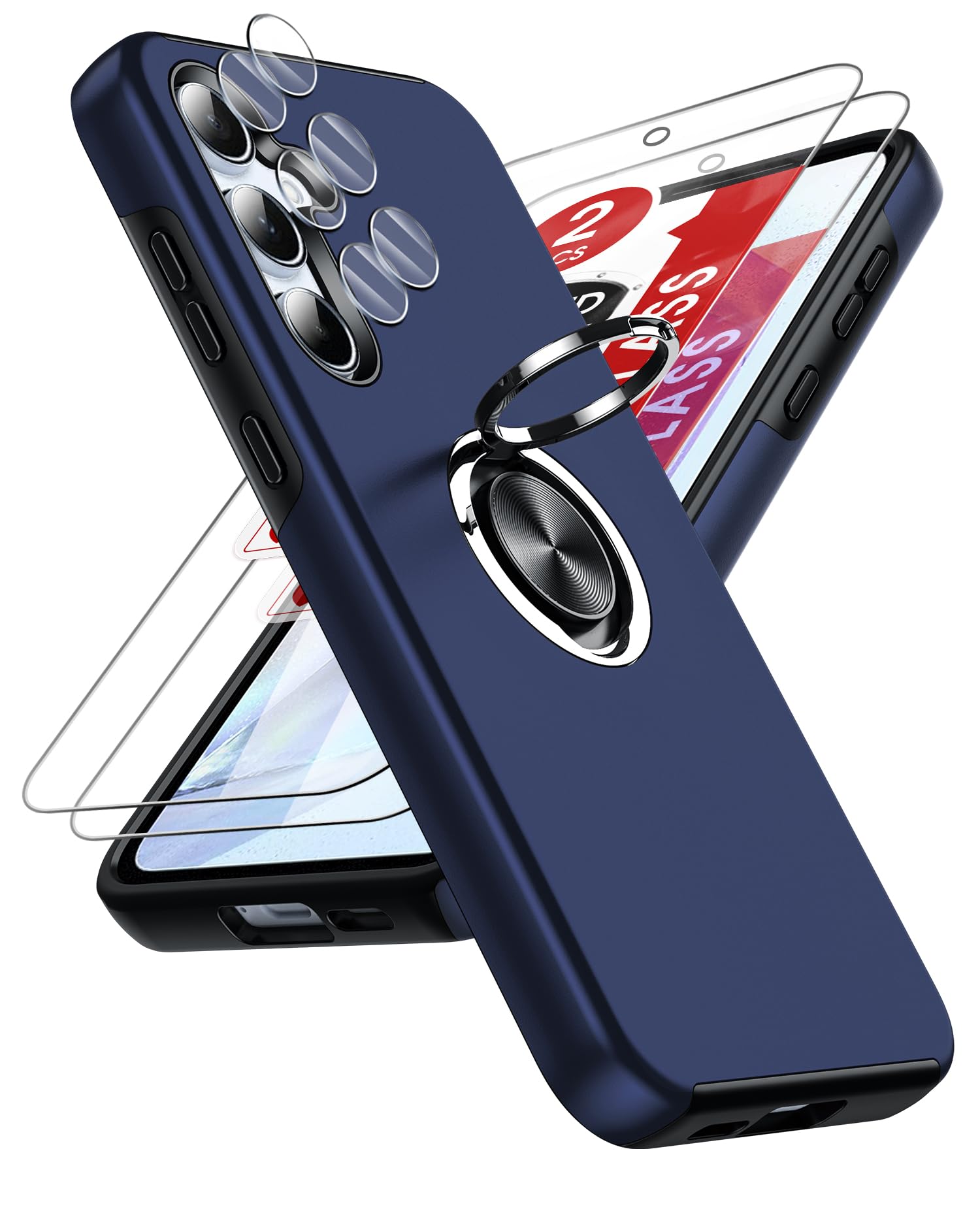 LeYi for Samsung Galaxy A55 5G Case with 2 Tempered Glass Screen ...