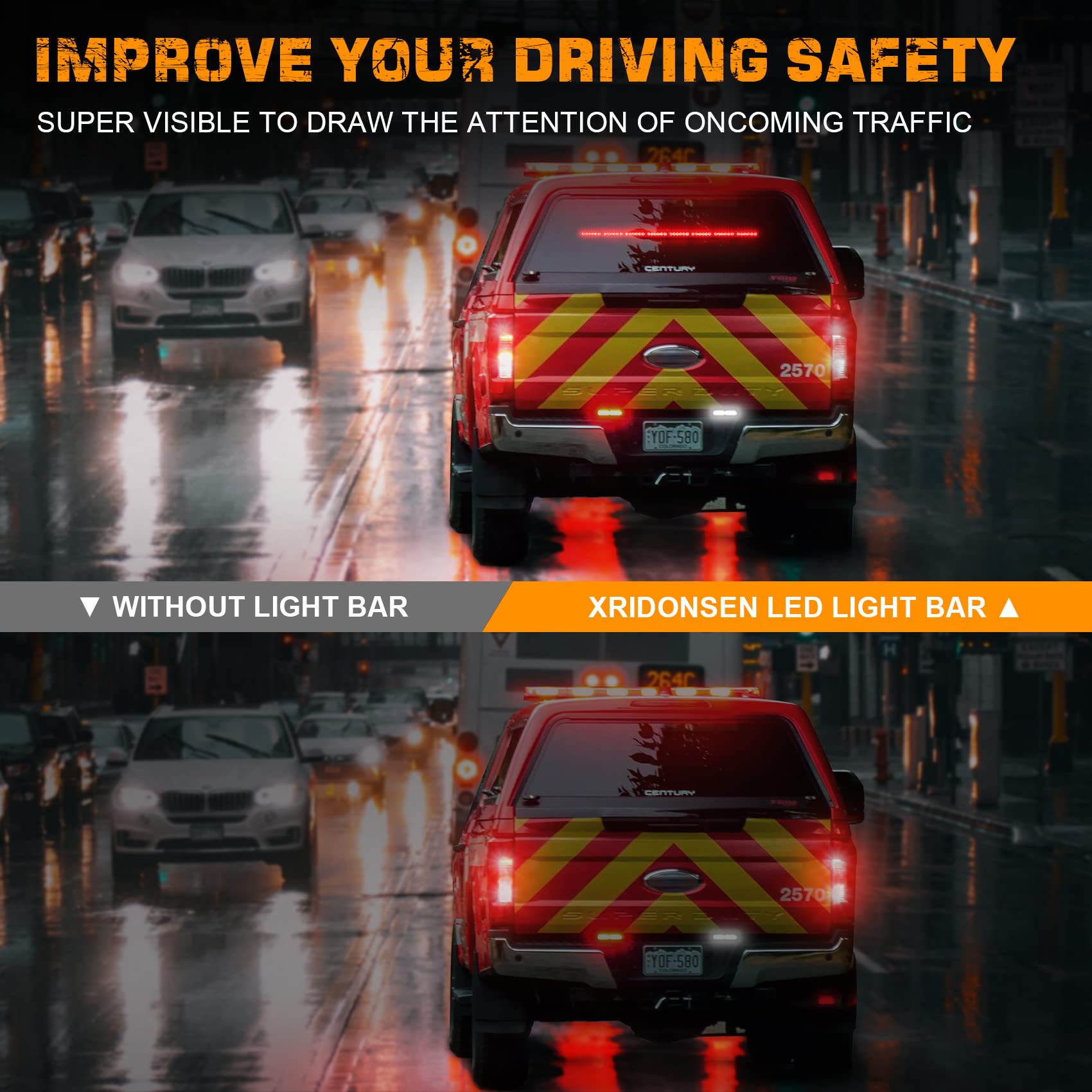 Snapklik.com : 35 Inch Traffic Advisor Red Emergency Light Bar 48 LED ...