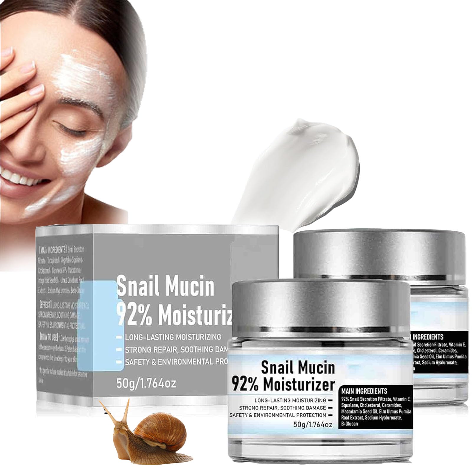 Buy OdipieLism Snail Mucin 92% Moisturizer Daily Face Gel Cream,Baba De ...