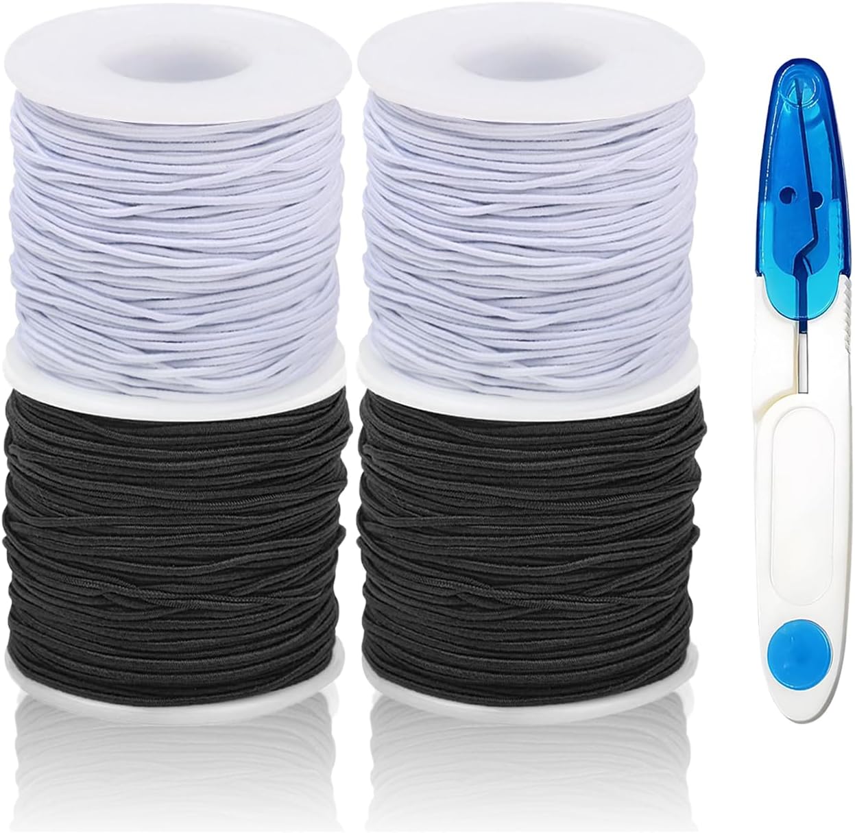 Amazon.com: 4 Rolls 1 mm×200 m(219 Yards) Stretchy String for Bracelets ...
