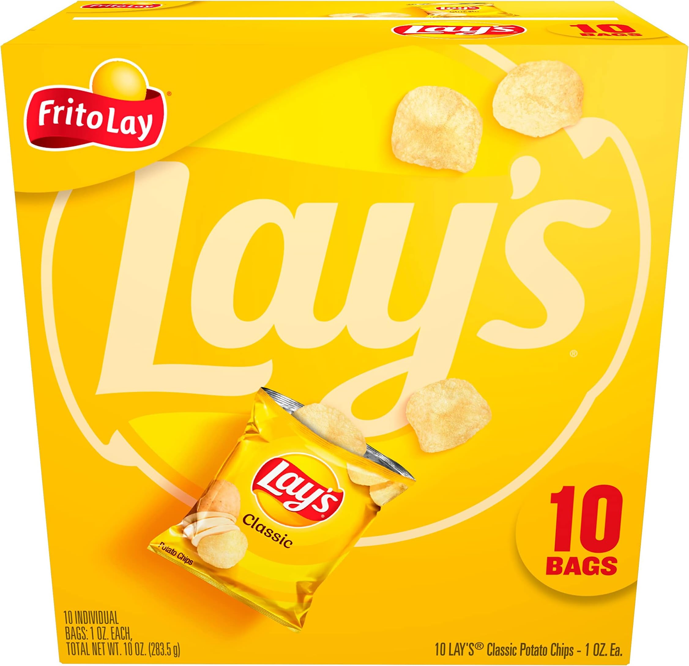 Amazon.com: Frito Lay's Classic Potato Chips Bags, 1 Oz, 10 Ct ...