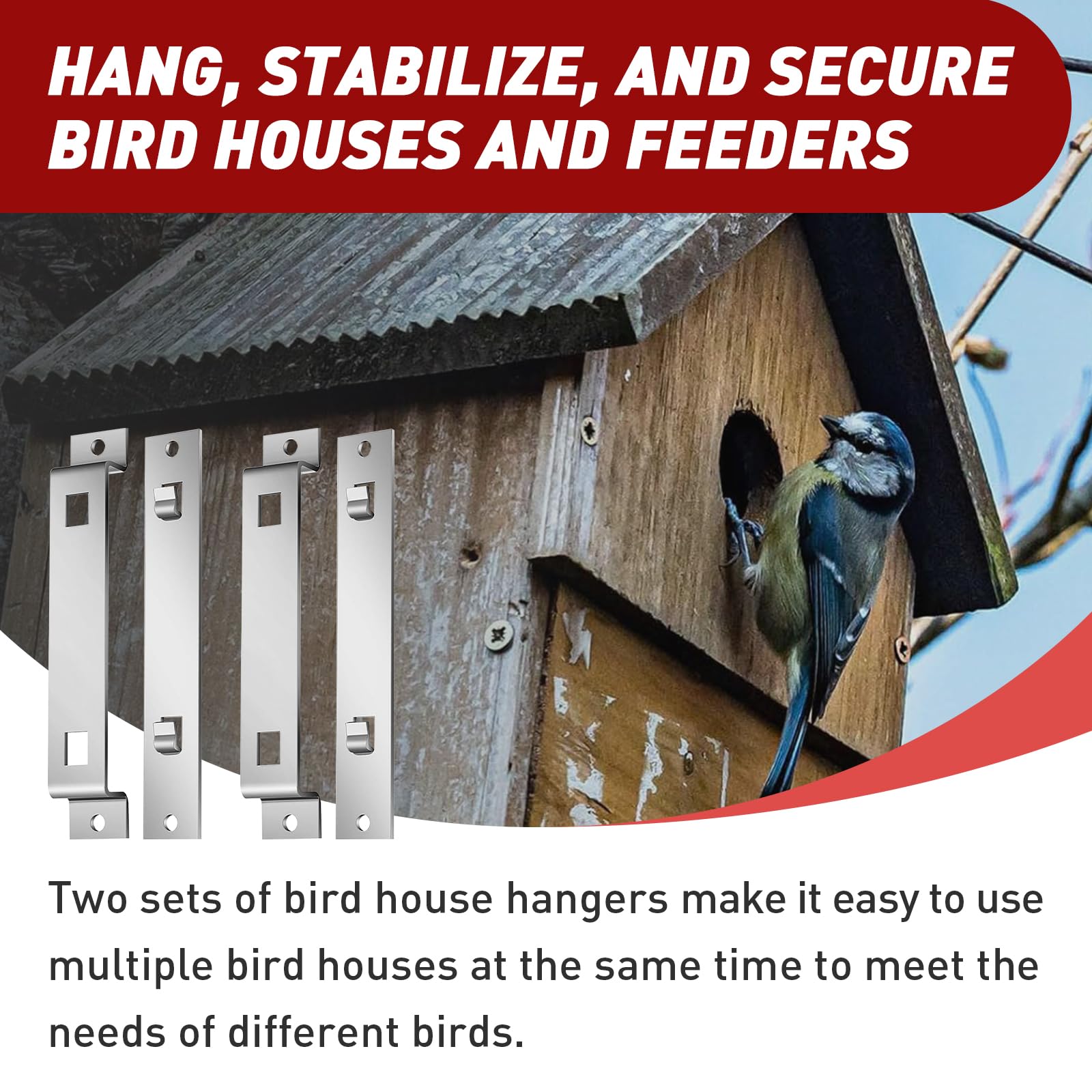 Snapklik.com : 2 Packs Bird House Hanger, Stable Rust Proof Galvanized ...