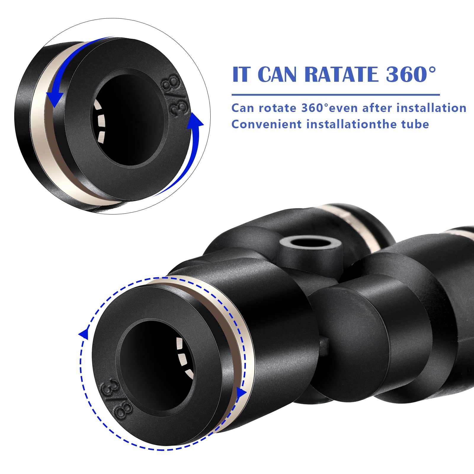 Snapklik.com : Hotop Push To Connect Fittings Air Line Pneumatic ...