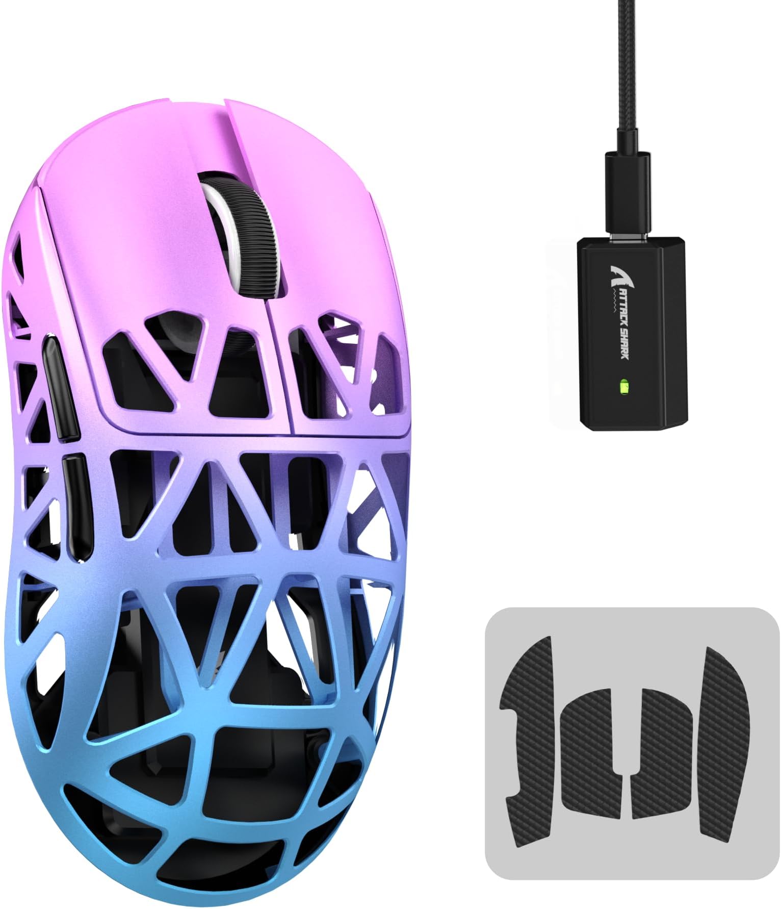 Amazon | ATTACK SHARK R2 ゲーミングマウス マグネシウム合金 ワイヤレス PAW3950 8000hz 2.4G ...