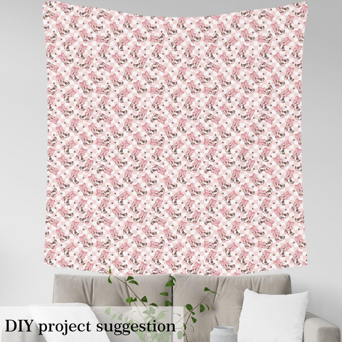 Snapklik.com : Pink Western Upholstery Fabric For Chairs Cowgirl Cowboy ...
