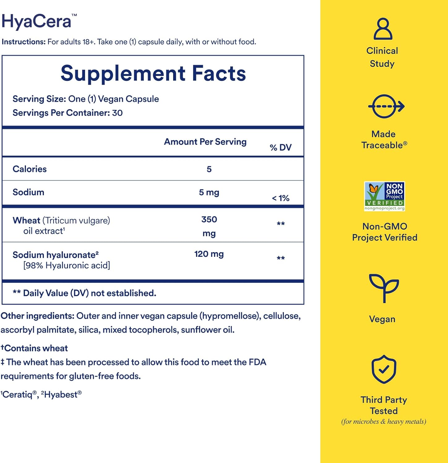 Ritual HyaCera – Suplemento de hidratación para la piel con ácido ...