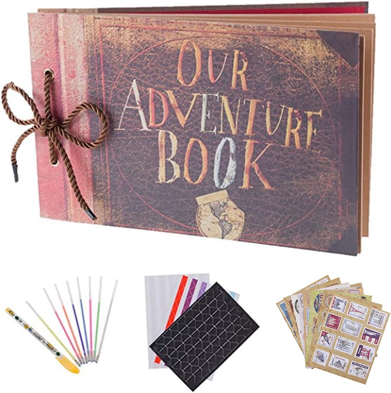 Amazon.com: LINKEDWIN My Adventure Book Scrapbook, DIY Up Scrapbook ...