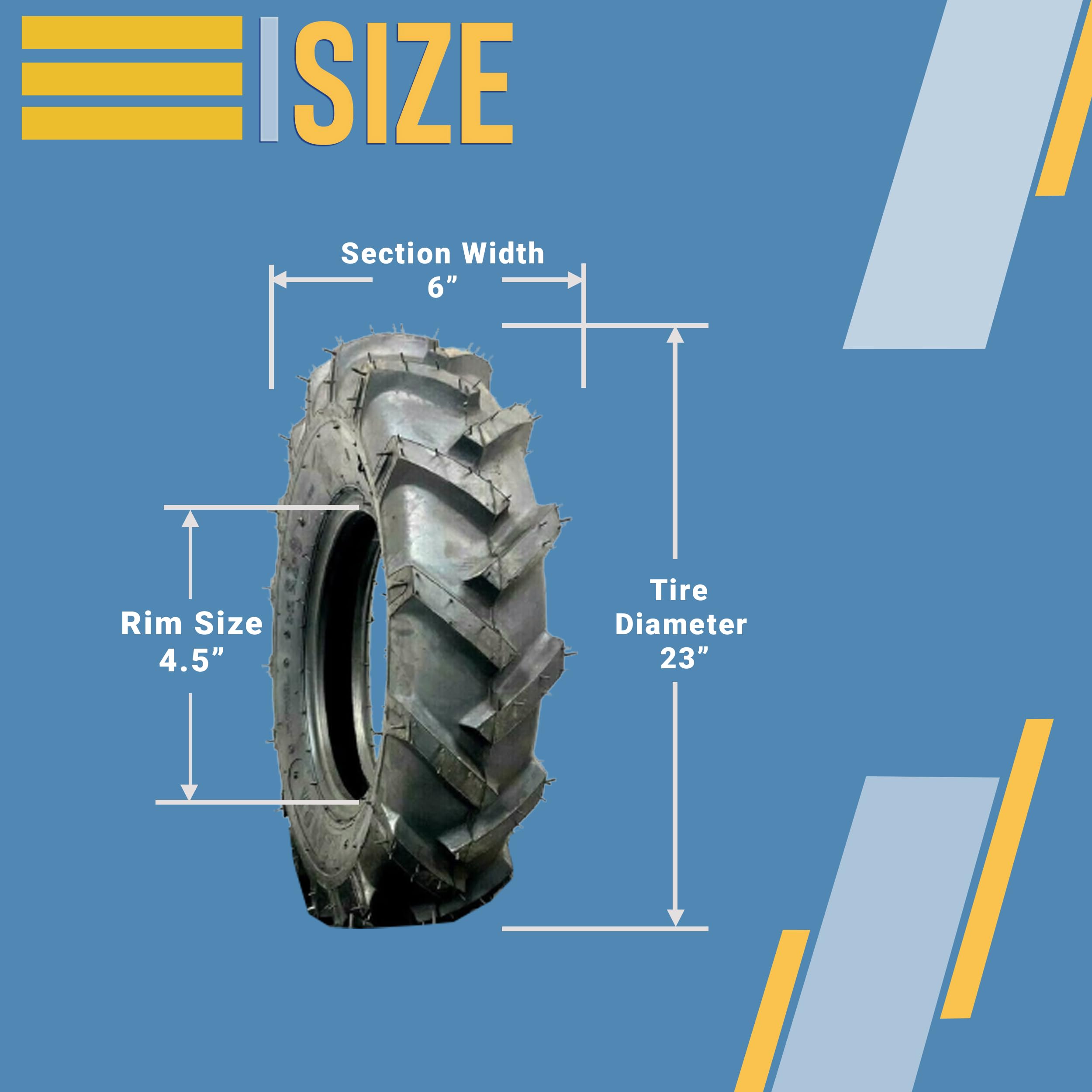 6-12 Tractor Tires Pair Of 6-12 (6x12) R1 Bar Lug Tractor Tires With ...