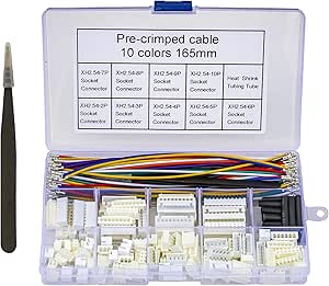 Amazon.com: Tcenofoxy XH 2.54mm JST Connector Socket Kit with 22AWG Pre-Crimped Cables Wire 2/3 ...