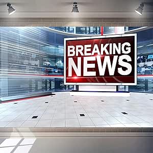 Amazon.com : 5x4ft News Broadcast Backdrop News Broadcast Hall TV Show ...