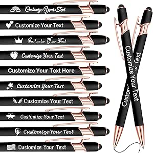 Amazon.com: GBVllexuii Personalized Pens with Stylus Bulk Custom Pens ...