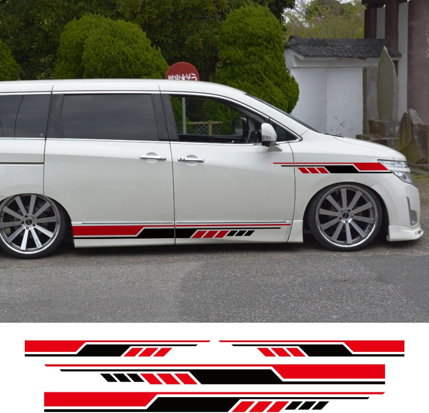 Amazon.co.jp: 車のドアステッカー4PCS、日産エルグランドE50 E51 E52 2.5 3.5、キャンピングカーバンライングラフィックスチューニングアクセサリービニールデカール ...