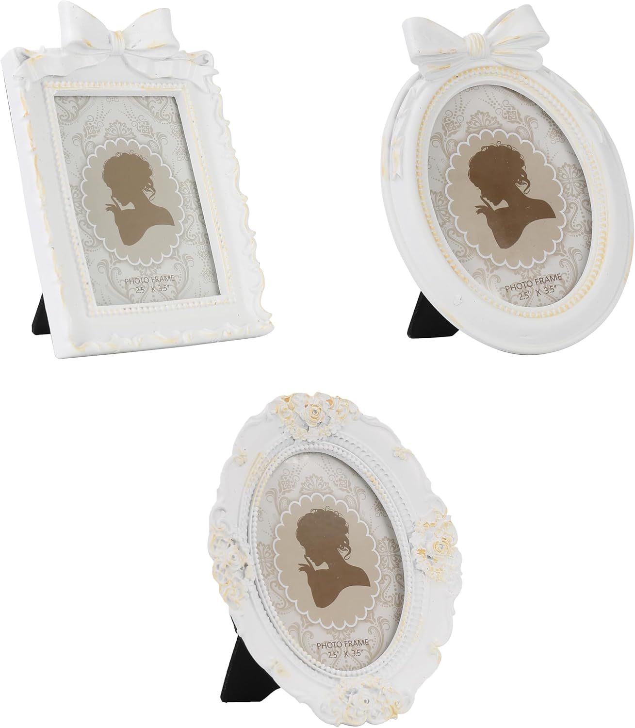 Amazon.com - Desklens Vintage Boho White Mini Picture Frame 3pcs Sets ...