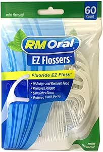 RM Oral EZ Dental Fluoride Flossers 60 CT Family Size Bulk (Mint ...