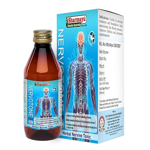 Sharmayu Nervotone Syrup for Brain Health, Stress Relief & Nerve ...