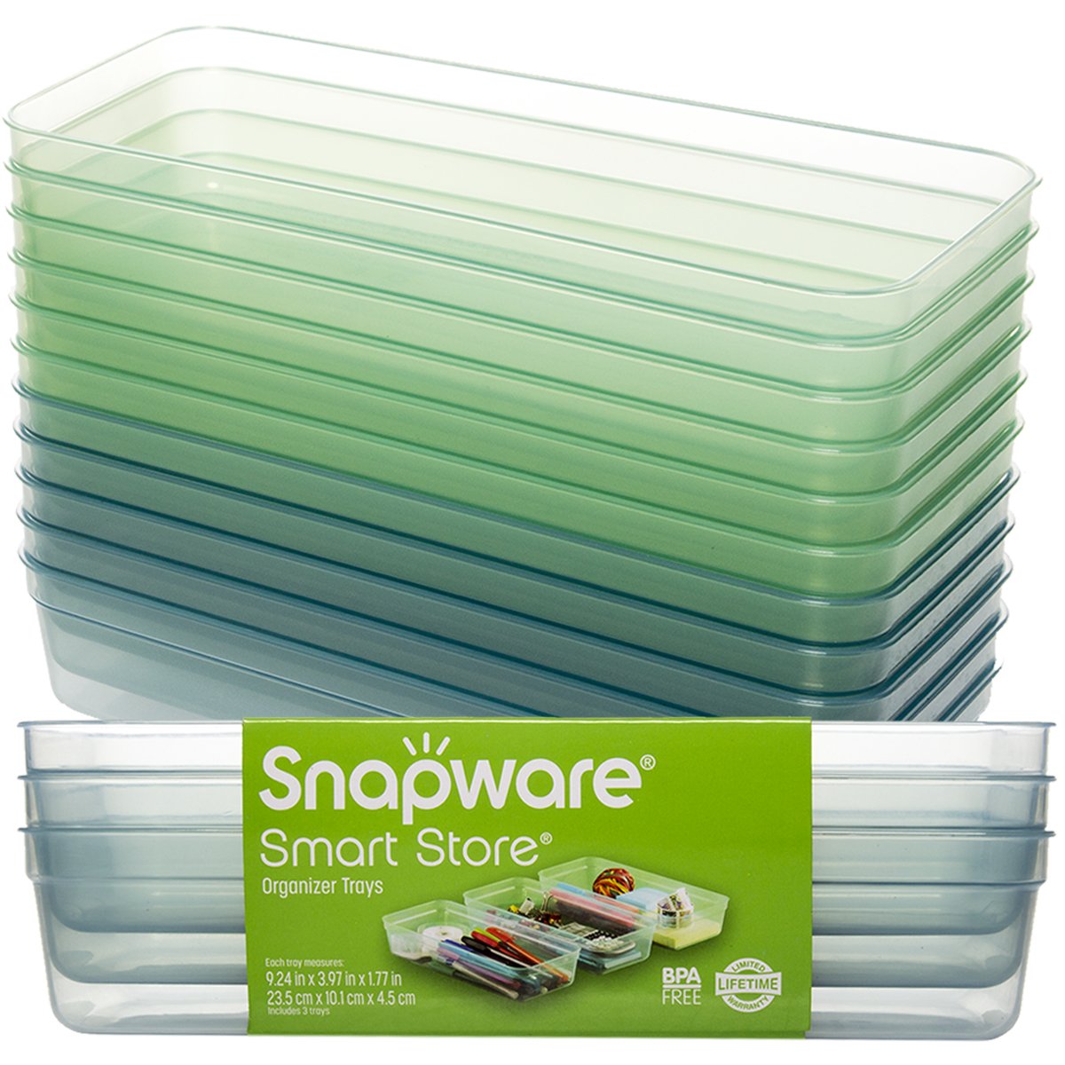 Buy Snapware (12 Pack) Smart Store Container Organizer Tray Plastic ...