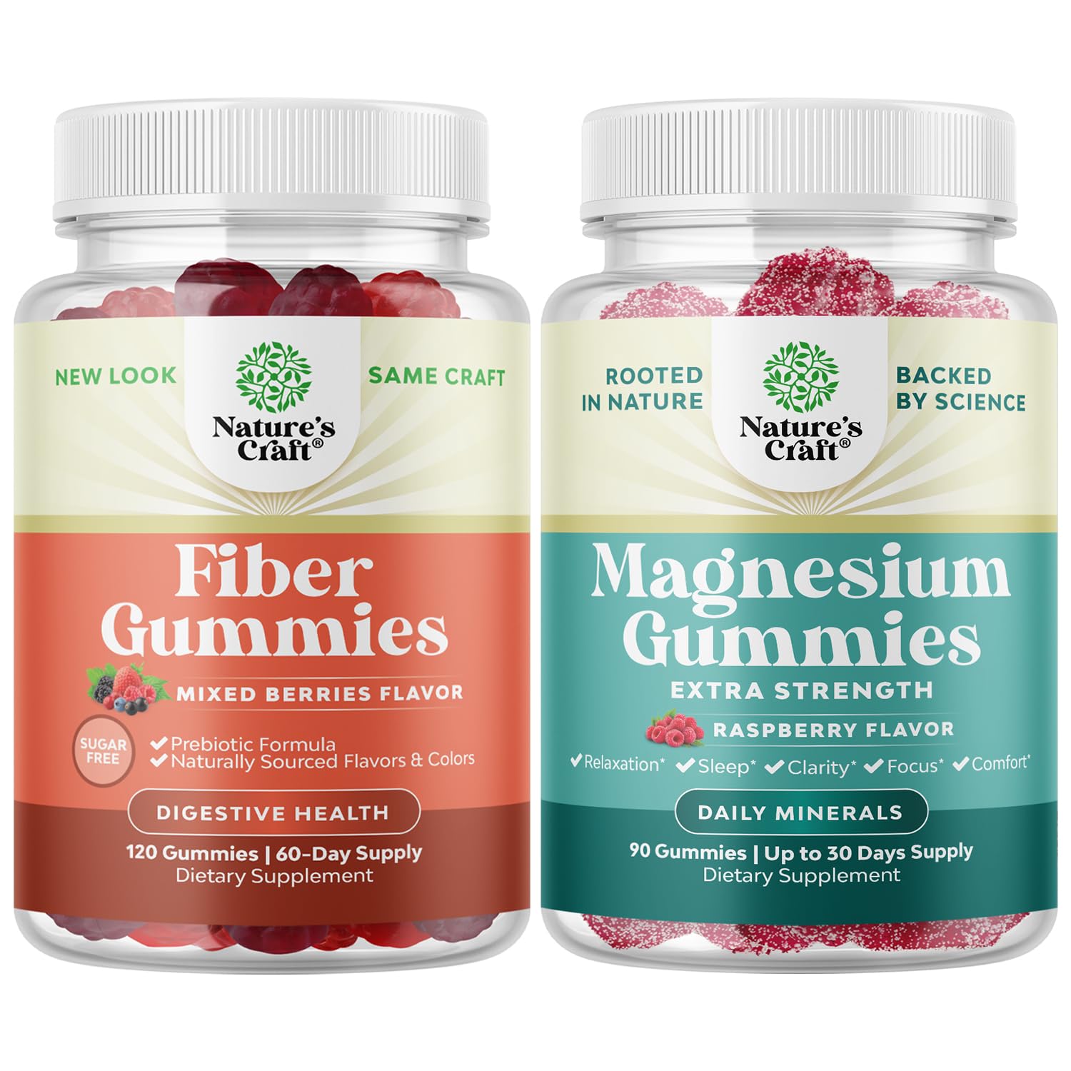 Amazon.com: Natures Craft Bundle of Sugar Free Fiber Gummies for Adults ...