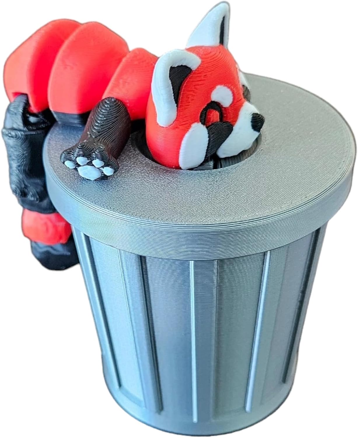 Amazon.com: Articulating Red Panda Fidget Animal with Trash Can - 3D ...