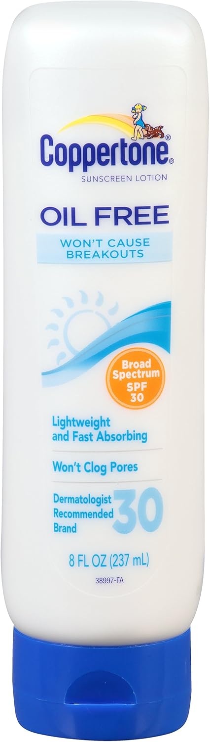 Coppertone Oil Free Sunscreen Lotion, SPF 30, 8-ounce : Amazon.com.mx ...