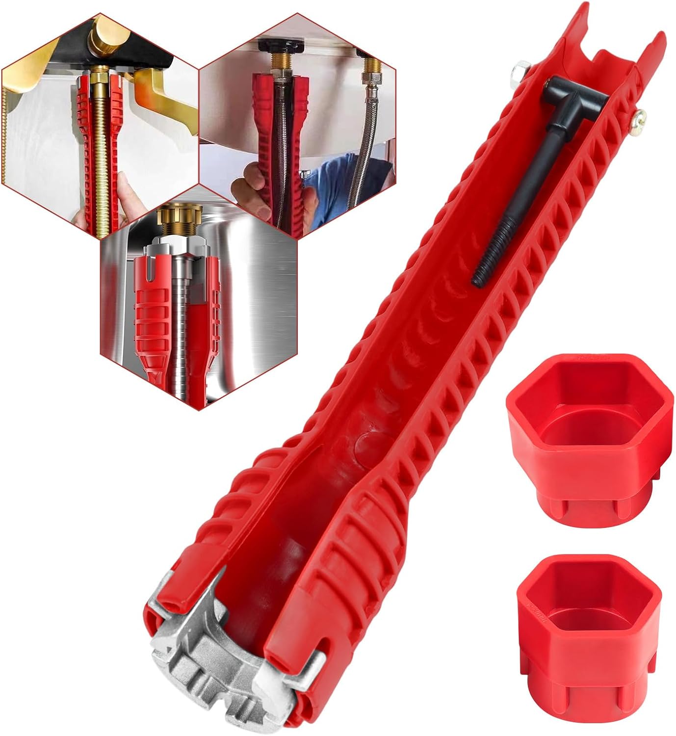 NEATABY 8-in-1 Faucet Sink Install Wrench, Multifunctional Kitchen ...