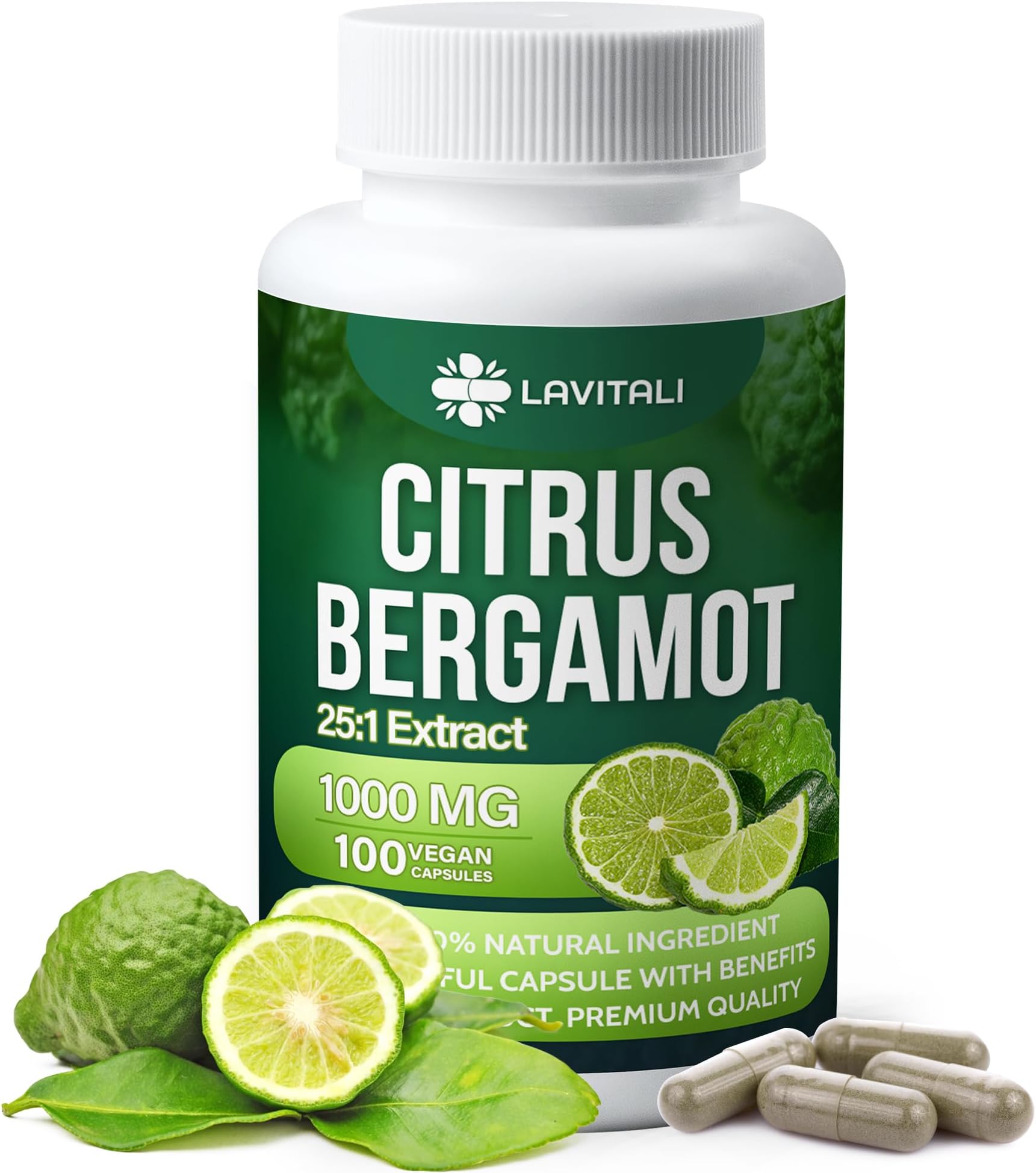 Amazon.com: 25x Concentrated Citrus Bergamot Extract Capsules, 100 ...