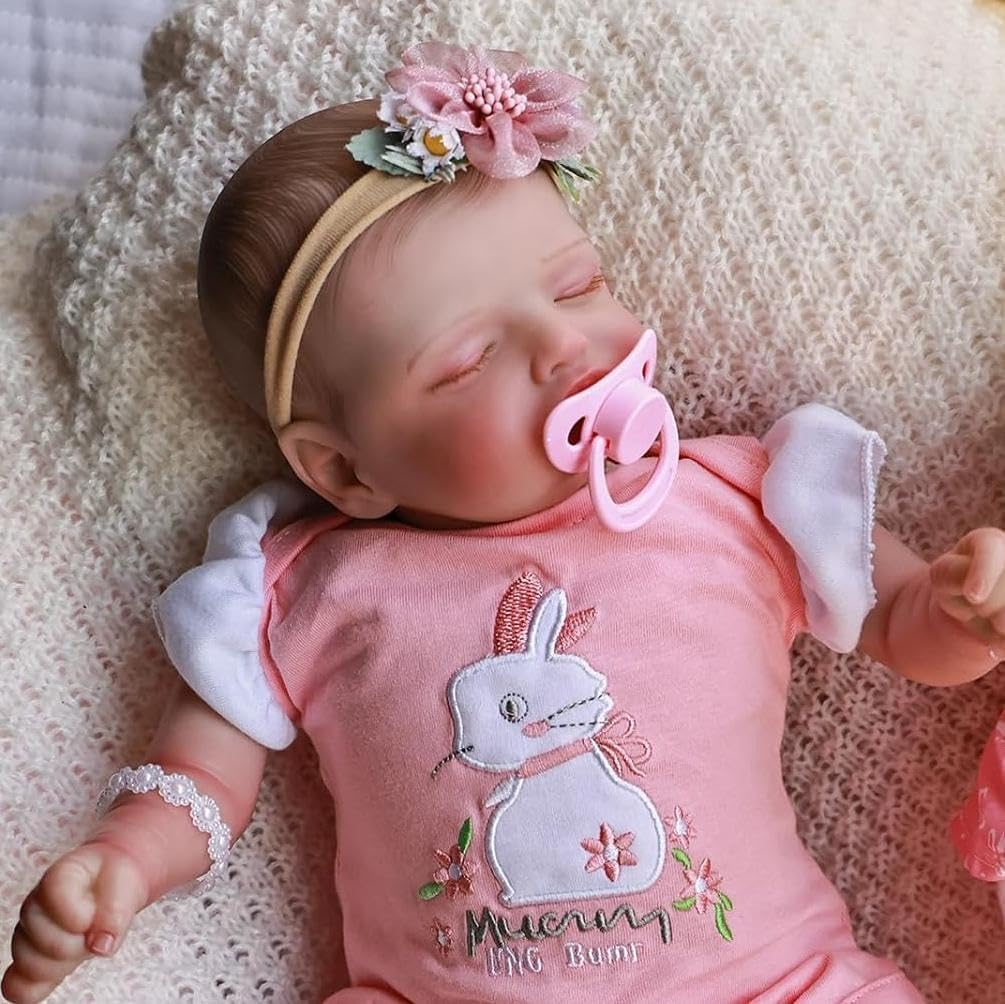Amazon.com: Pinky Lifelike Reborn Baby Dolls 20 Inch Real Sleeping Baby ...