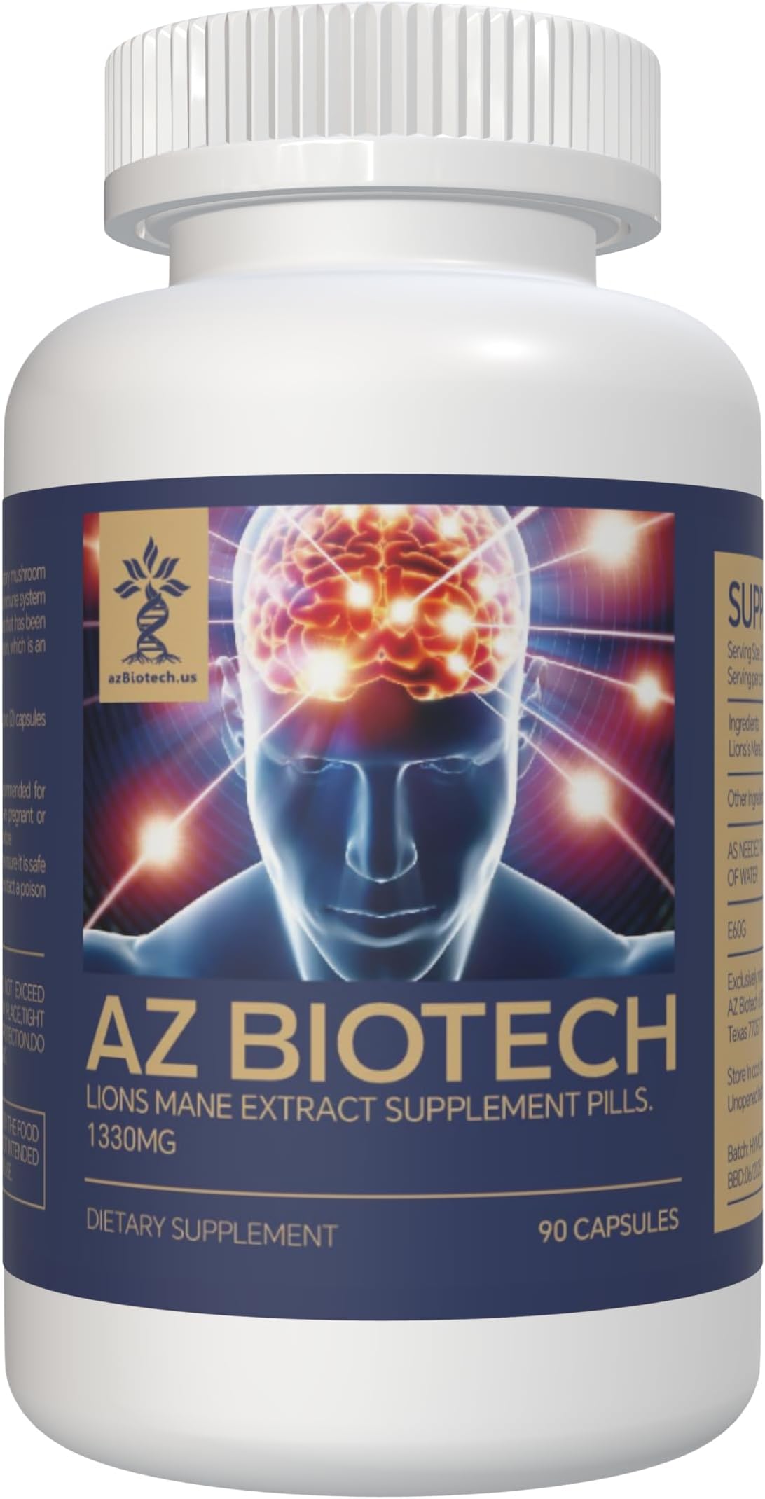 Amazon.com: AZ BIOTECH Lions Mane Mushroom Extract, Cognition Capsules ...
