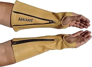 Amazon.com: Arm Chaps Leather Protective Sleeves Arm Guard - Prevent ...