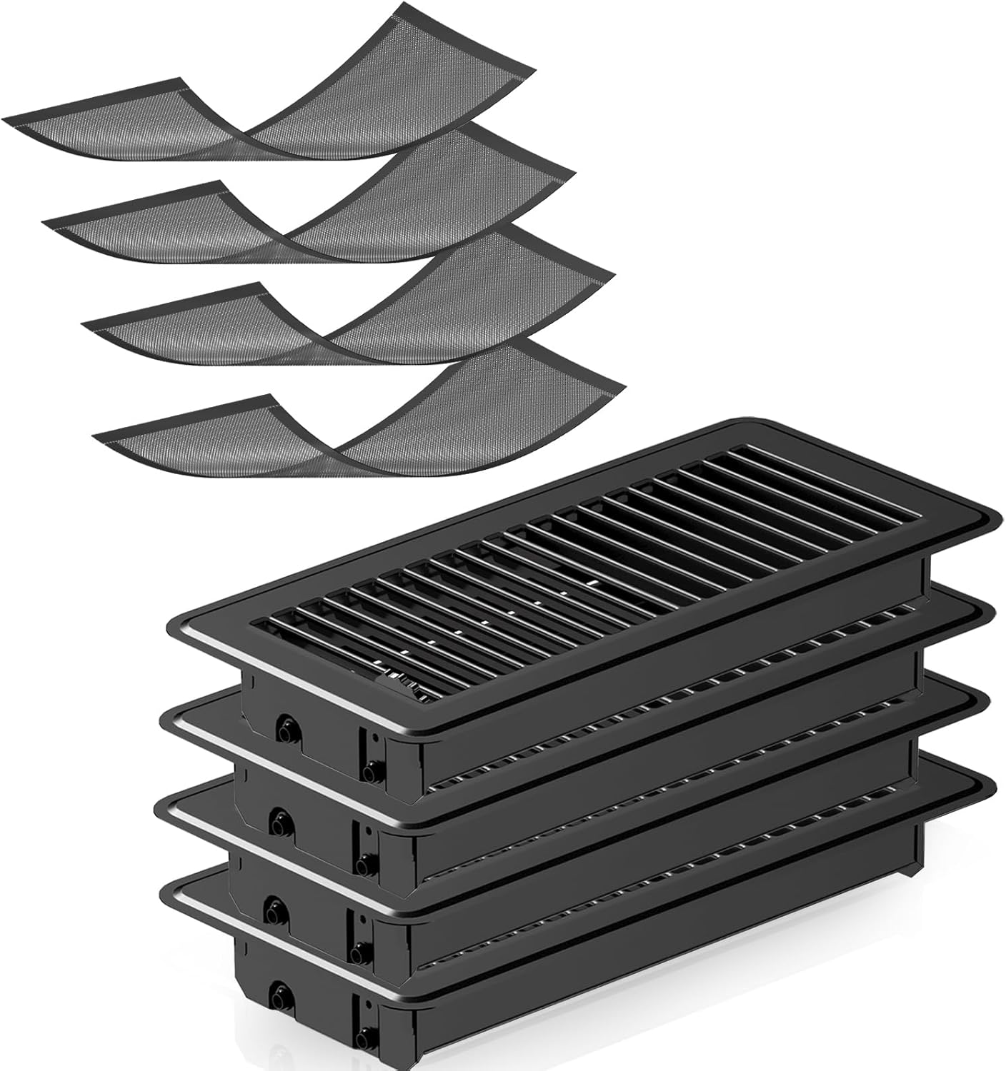 Hon&Guan Floor Register 4x10 Inch, Heavy Duty Walkable Floor Vent Easy ...