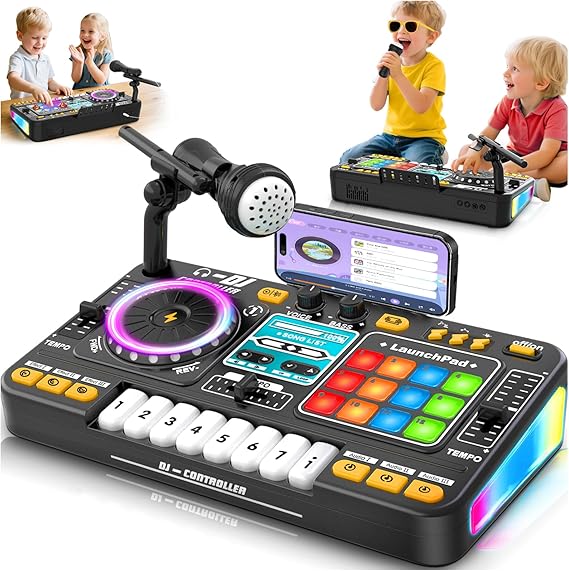 Amazon.com: Kids Toys DJ Mixer for Party: Music Toy with Bluetooth ...