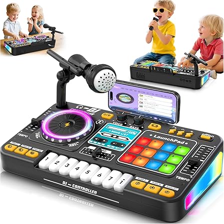 Amazon.com: Kids Toys DJ Mixer for Party: Music Toy with Bluetooth ...