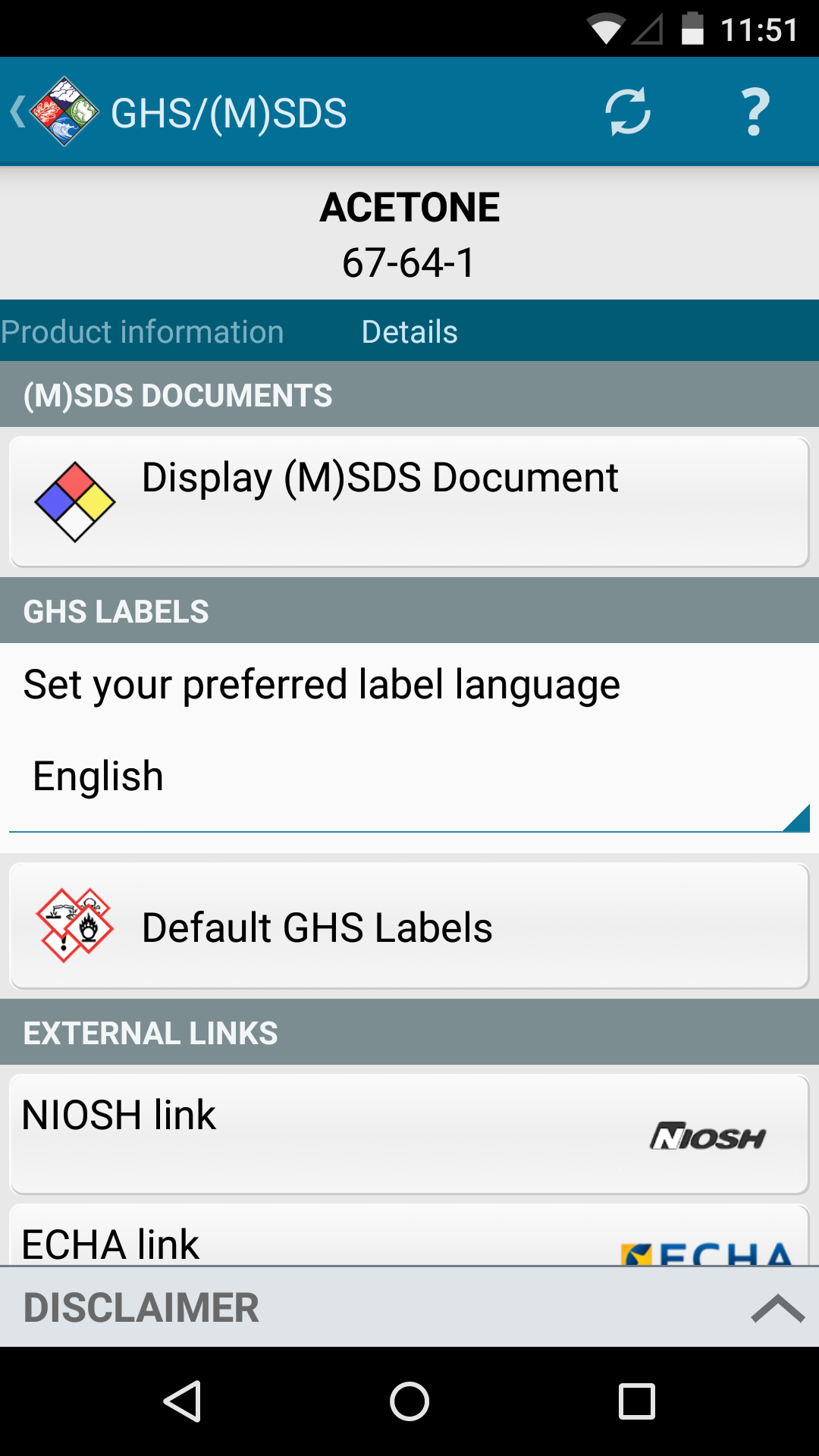 EMS.GHS/(M)SDS - App on Amazon Appstore
