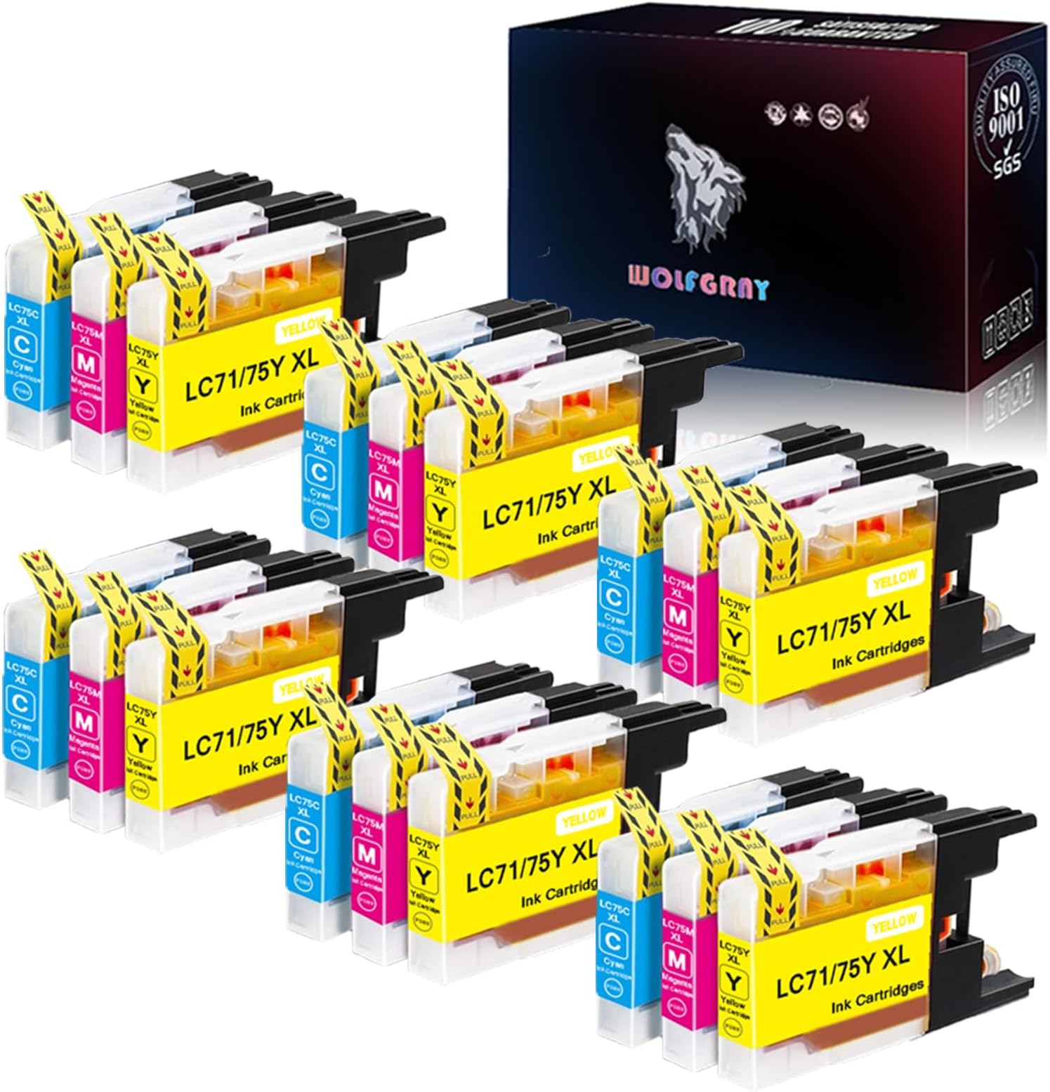 Amazon.com: Wolfgray LC75 LC71 LC79 Color Ink Cartridges Compatible ...