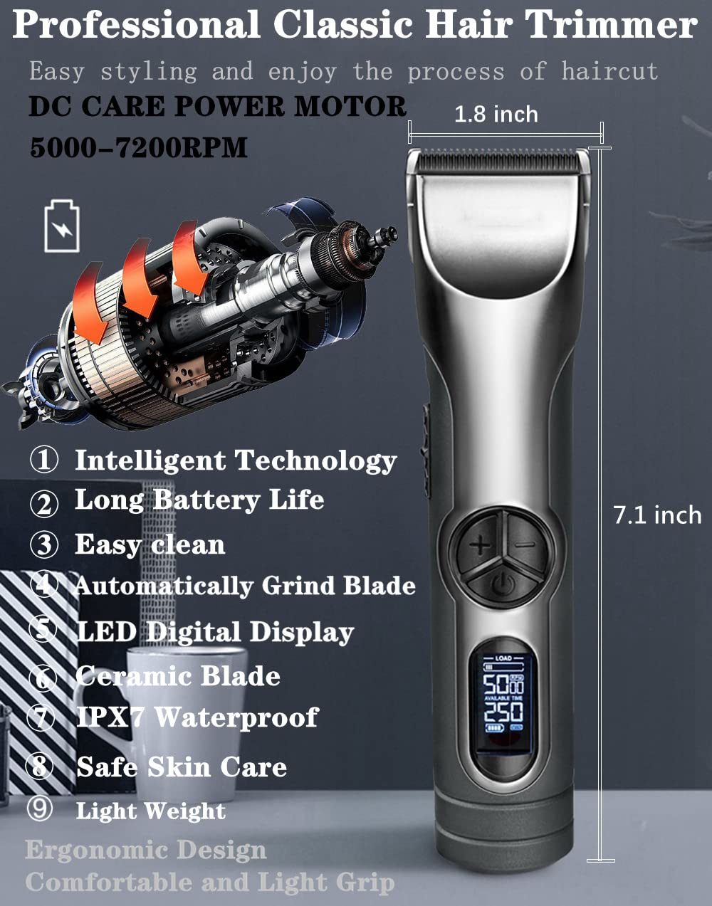 Automatic Haircut Machine Hair Clippers For Men Professional