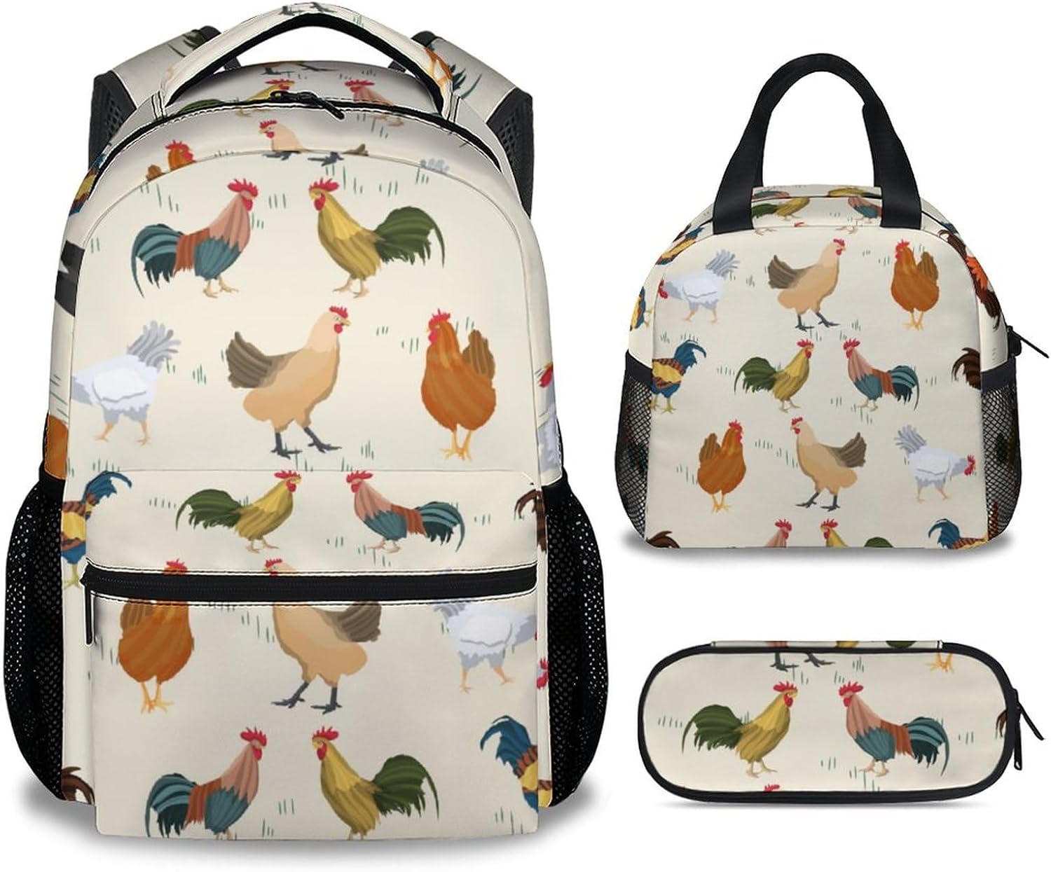 Amazon.com: COOPASIA Chicken Backpack with Lunch Box and Pencil Case ...