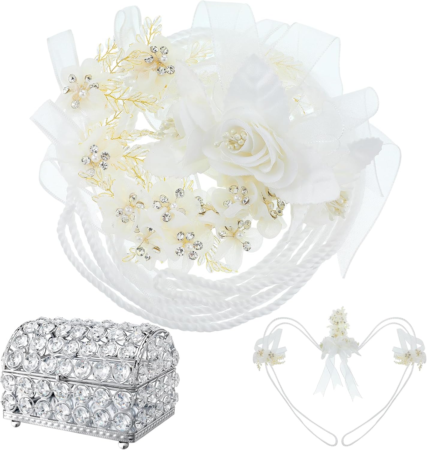Amazon.com: Vicenpal Wedding Lasso Rope and Crystal Jewelry Box Set ...