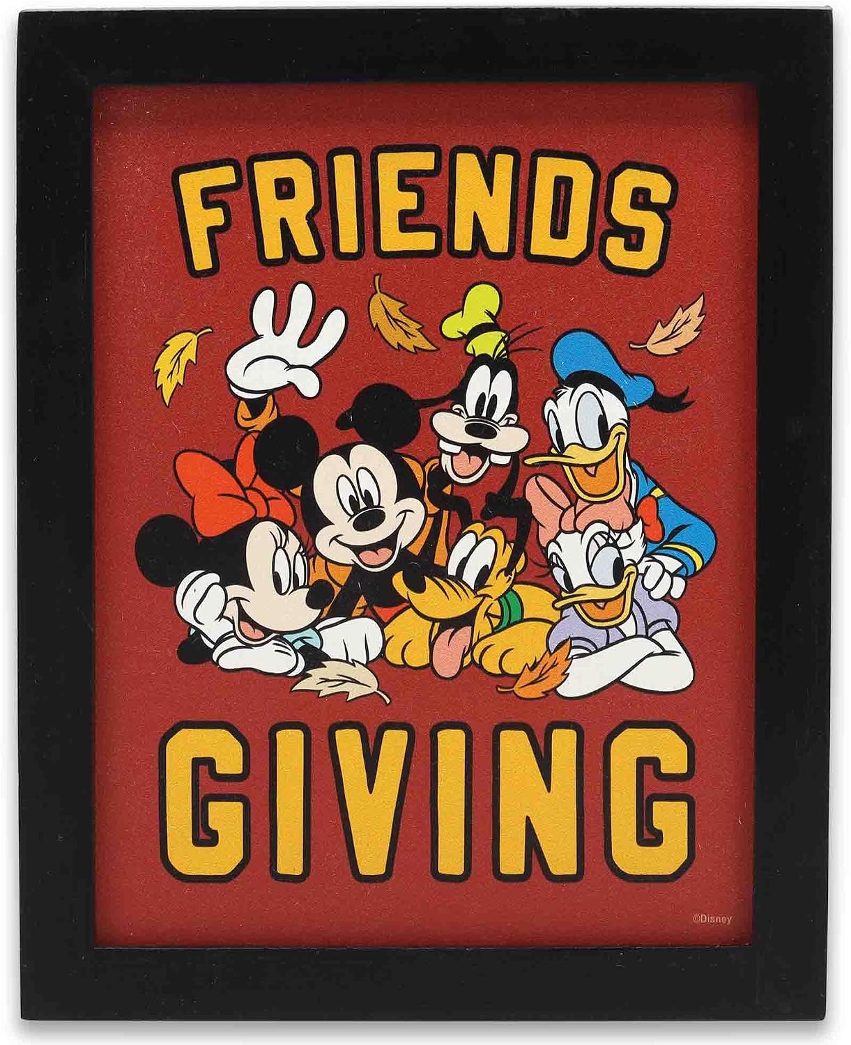 Amazon.com: Disney Mickey Mouse Friends Giving Framed Wood Wall Decor ...