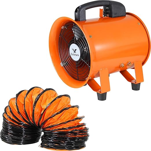 GUTSTARK Extractor de Aire Industrial 10 Pulgadas 7 Aspas 2800 RPM ...