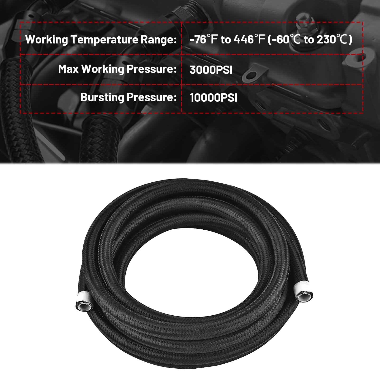 Snapklik.com : Piodelo 6AN 3/8" PTFE LS Swap EFI Fuel Line Fitting Kit ...