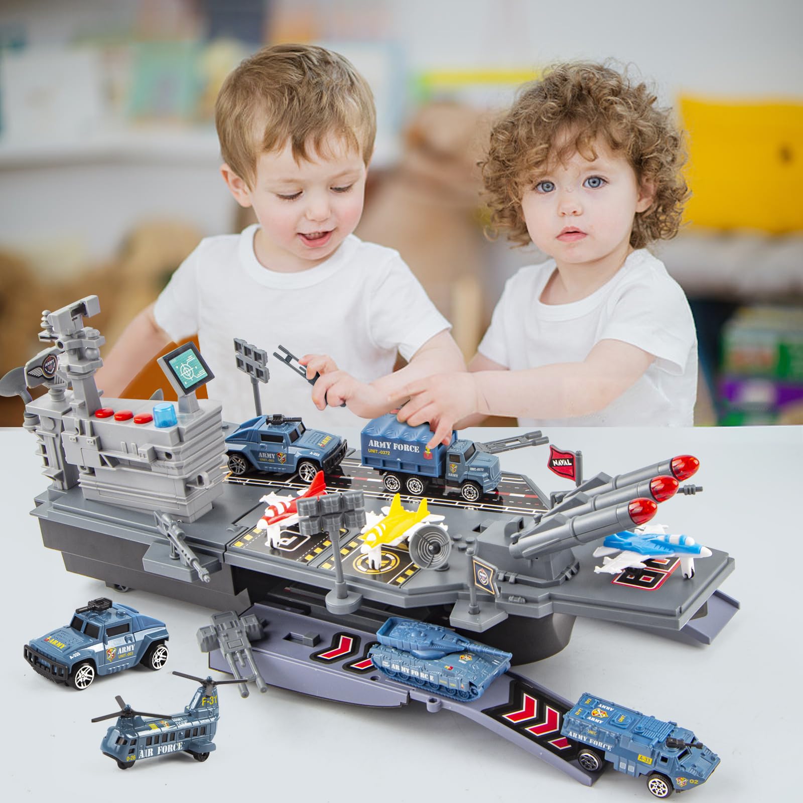 Snapklik.com : Aircraft Carrier Toy For Boys,Military Naval Ship Play Set