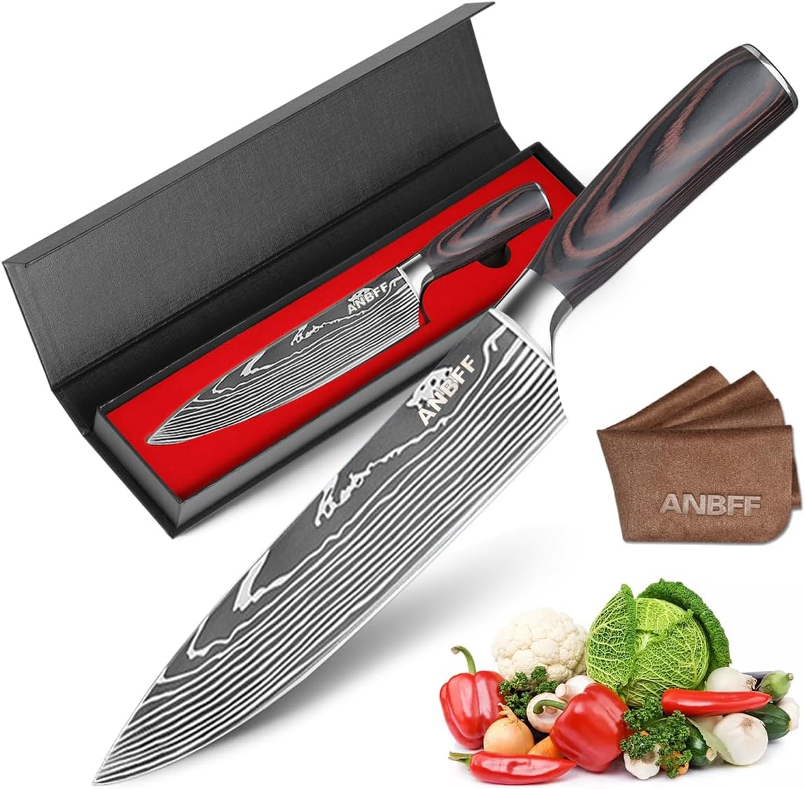 Amazon.com: Ytuomzi Razor-Sharp Chef Knife, 8-inch High Carbon ...