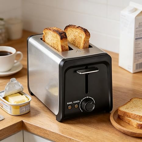 Amazon.com: Double-Slot Toaster with Wide Slots, Bagel Function, Toast ...