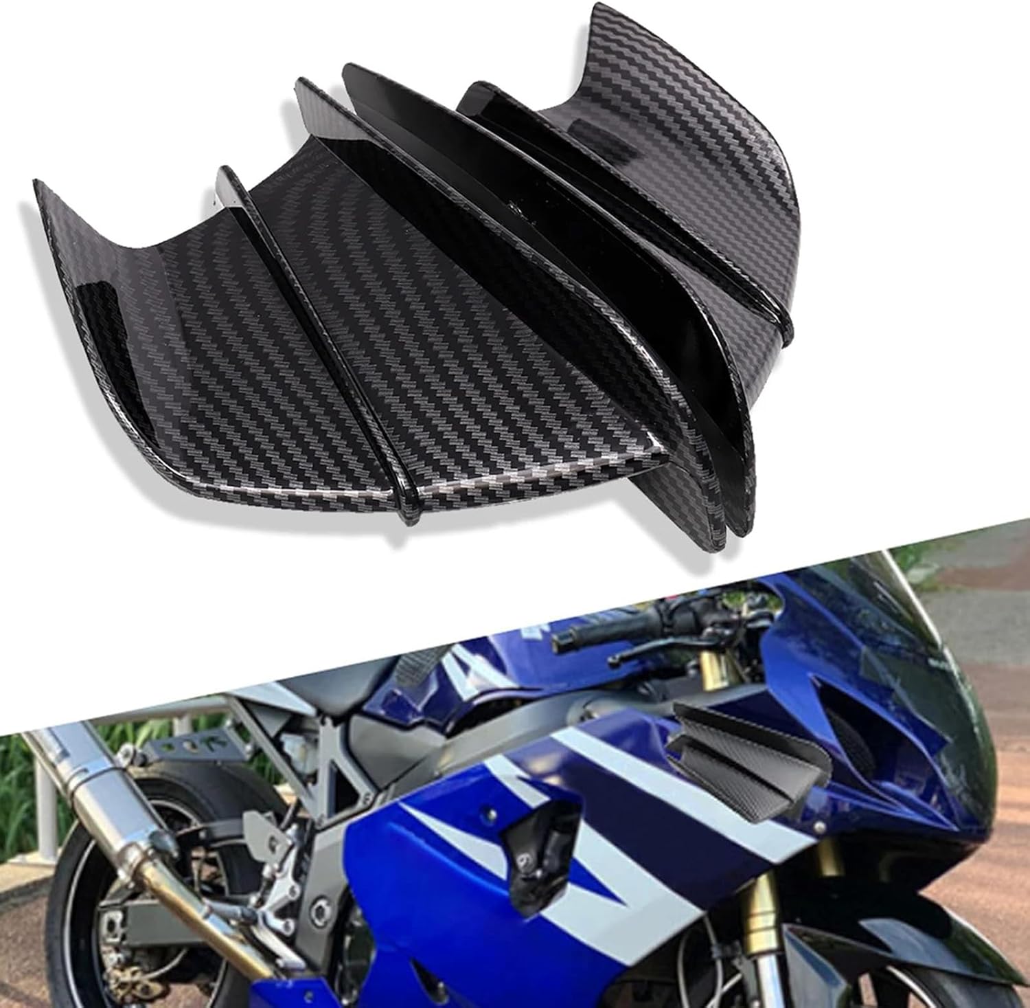 Amazon.com: Motorcycle Winglet Spoiler Fairing Wing Kit-Fit for ...