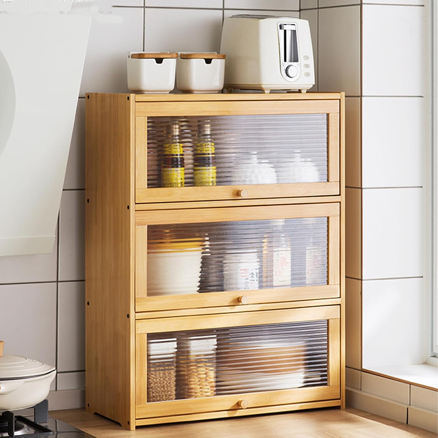 Amazon.com: LOYALHEARTDY 3 Tier Countertop Kitchen Pantry Storage ...