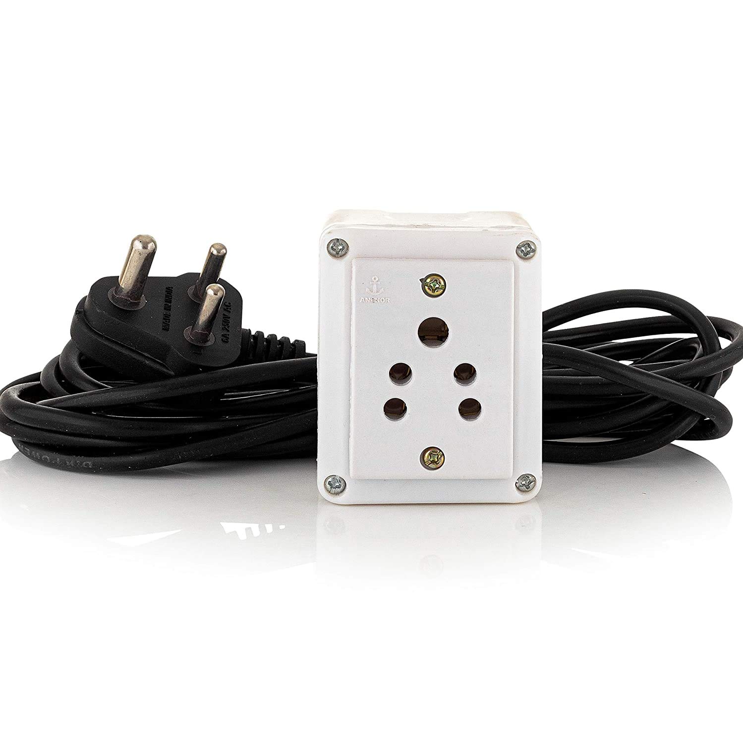 SVE 6A Socket Fitted with PVC White Extension Board Multi Outlet ...